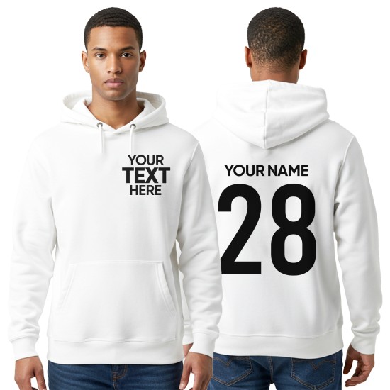 Personalised Custom Printed Front Left Chest Text Print And Your Name ...