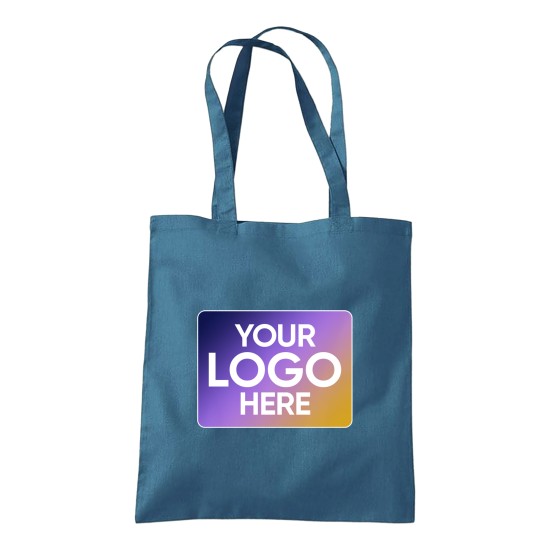 Personalised Custom Front Printed Logo Cotton Tote Bag for life - long ...