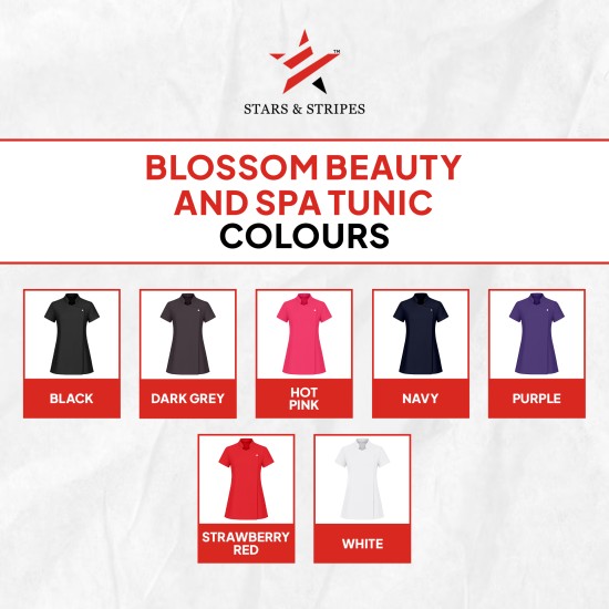 Personalised Custom Embroidered Women's Blossom Beauty and Spa Tunic ...
