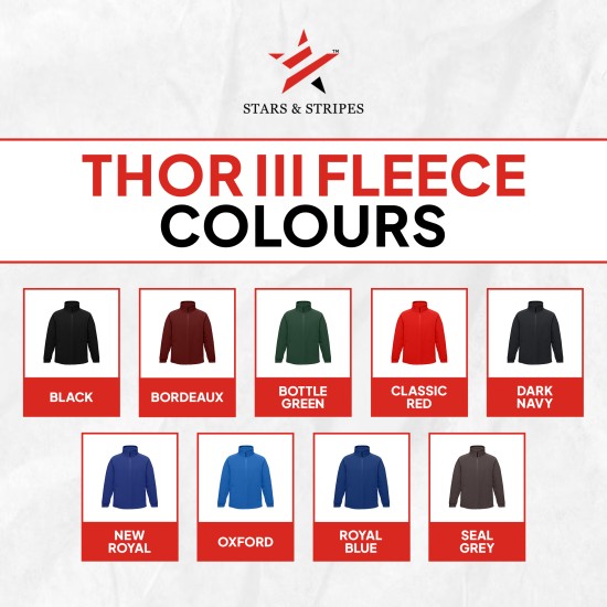 Personalised Embroidered Thor III Fleece Custom Logo Embroidery