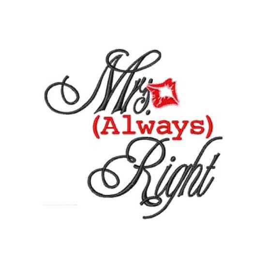 Mrs always right logo embroidered Bathrobe